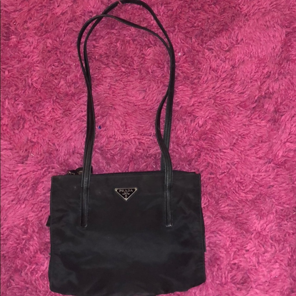 Vintage Authentic Prada Triple Zipper Bag All Marks S… - Gem